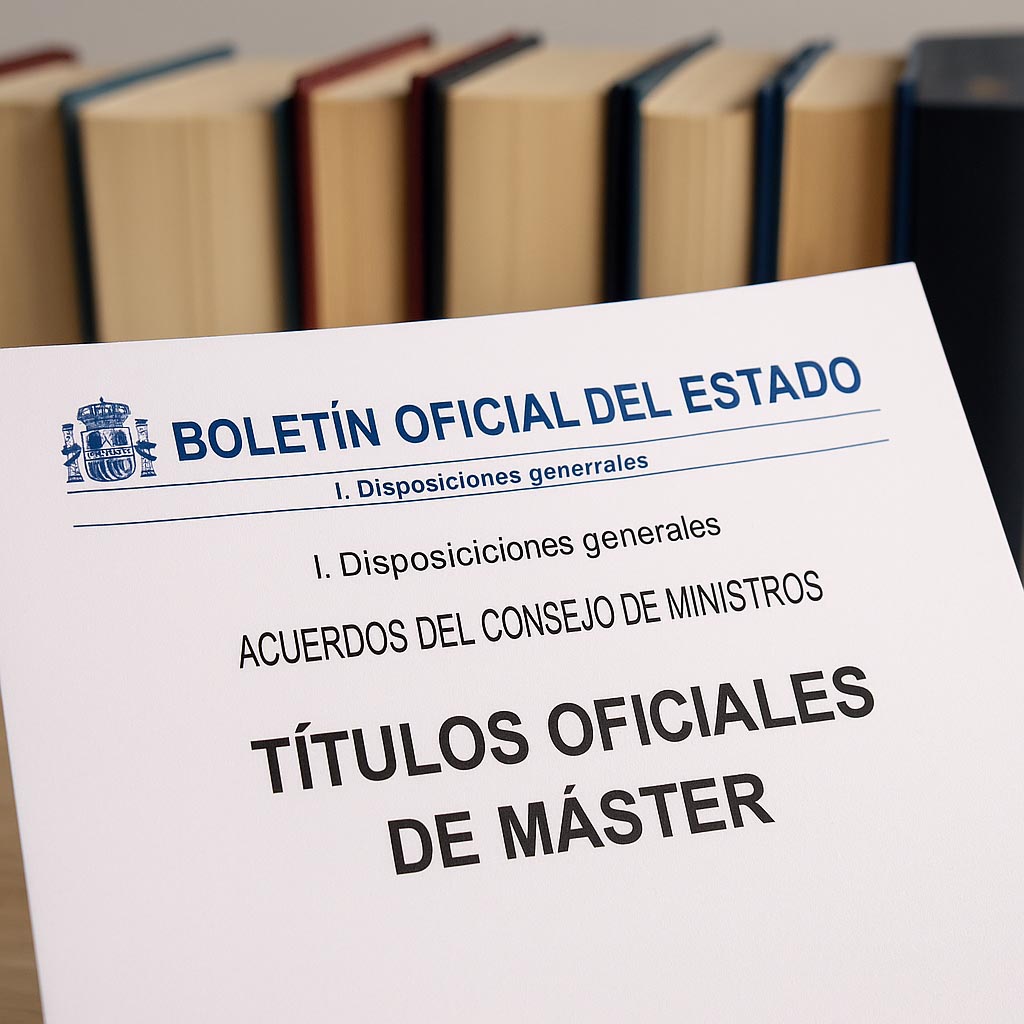 Títulos oficiales de máster publicados en el BOE